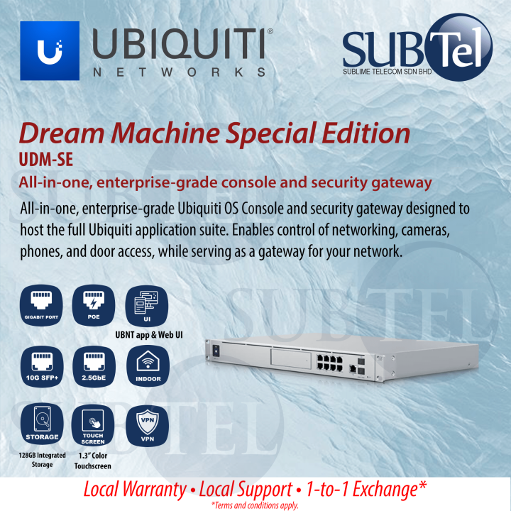Ubiquiti Dream Machine Special Edition UDM-SE Security Gateway with ...