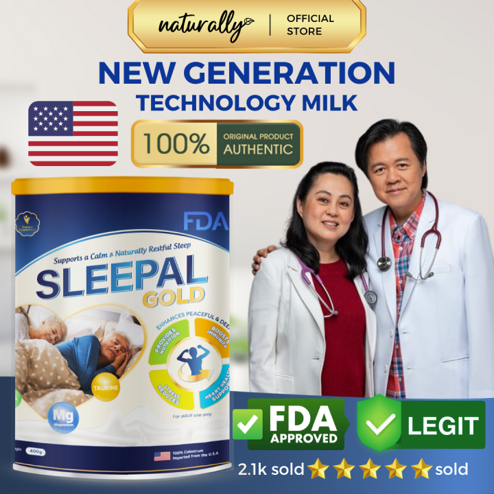 [ LEGIT] Sleepal Gold Milk Milk supports sleep for the elderly, reduces ...