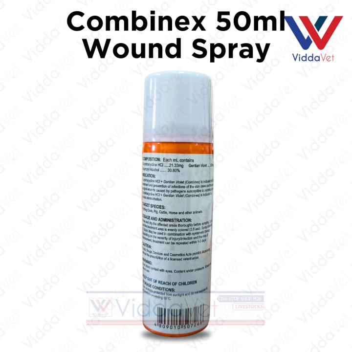 Combinex Wound Spray 50ml for pets Combinex wound spray for dogs spray ...