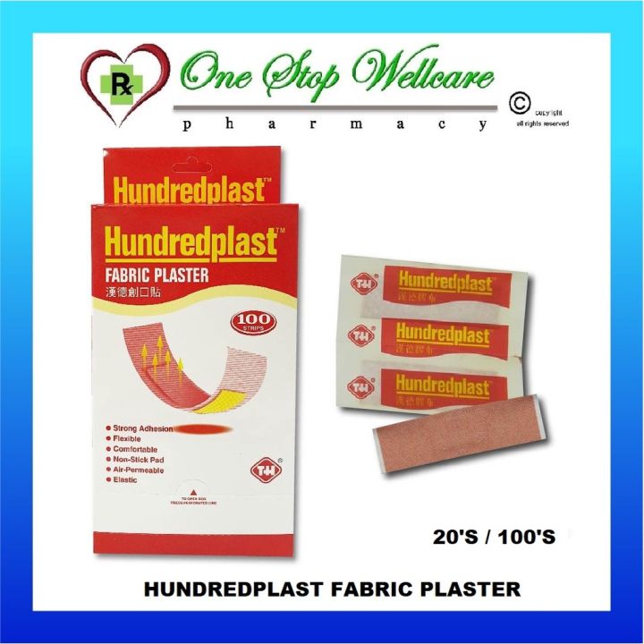 HUNDREDPLAST FABRIC PLASTER 20'S / 100'S / 200'S (1 BOX) | Lazada
