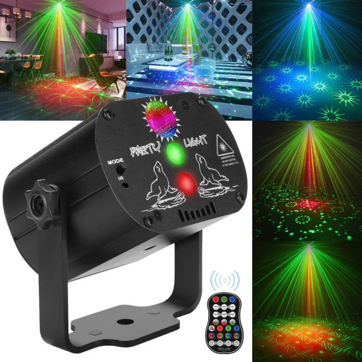 Proyektor Laser LED Lampu Disco DJ Party Lights Rechargeable 60 - 120 ...