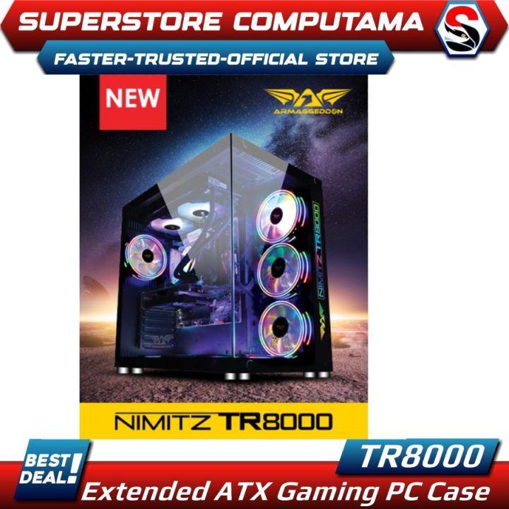 Armaggeddon Nimitz TR8000 Extended ATX Gaming PC Case | Lazada Indonesia