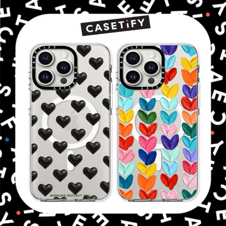 New CASETiFY Hearts Crystal Clear Case with Magsafe for iPhone 15 Pro ...