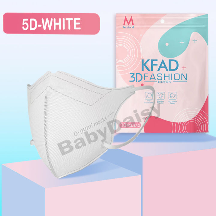 MASK 10pcs 5D 4D 3D KFAD Facemask KN95 Protective Disposable Mask | Lazada PH