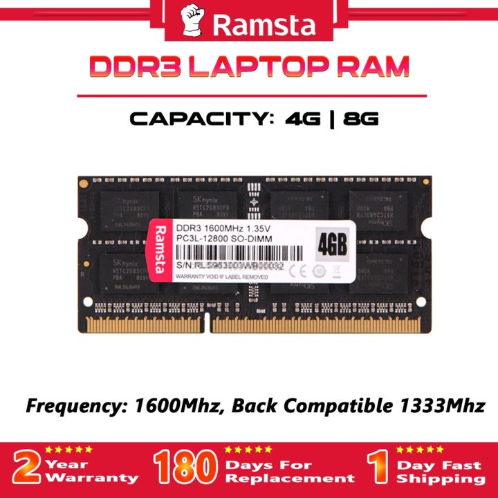Ramsta / HKC DDR3/DDR4 4GB | 8GB Laptop RAM 1600MHz 1333Mhz 2666MHZ ...