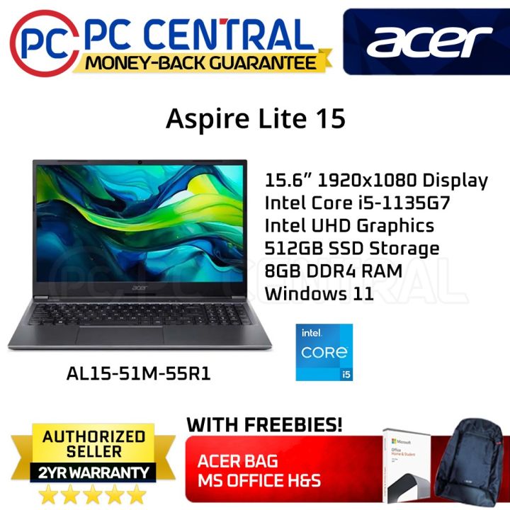 Acer Aspire Lite 15 (AL15-51M-55R1) 15.6" | Intel Core i5-1135G7 | 8GB ...