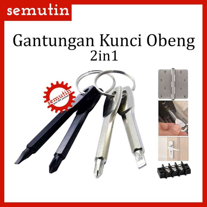 Obeng Gantungan Plus EDC 2in1 AI32 SM / Bit Kunci Mini Pelengkap ...