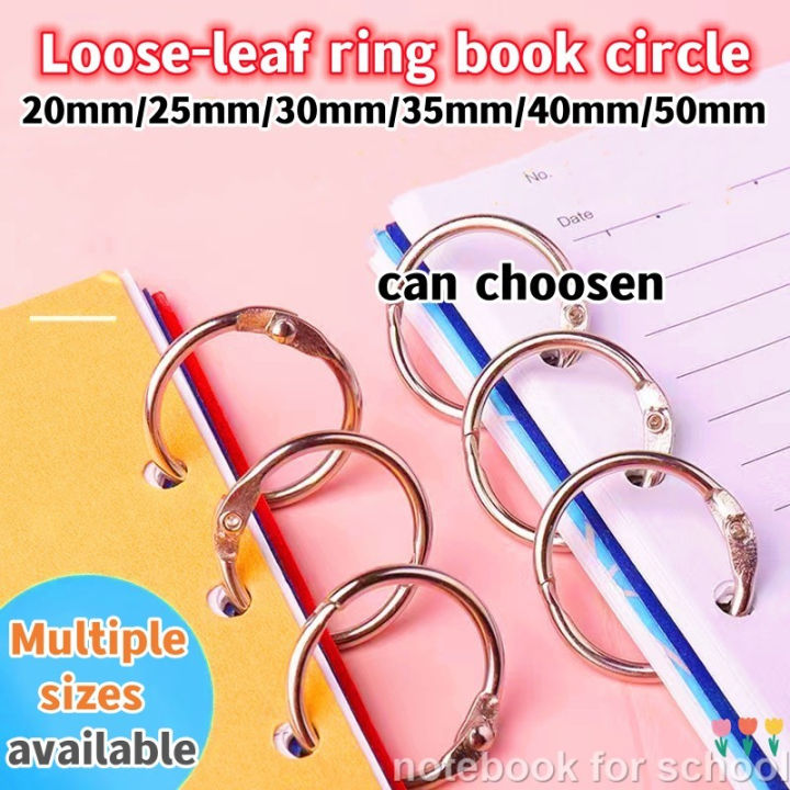 2PCS Multifunctional Metal Binder Card Ring Loose Leaf Binding Ring DIY ...