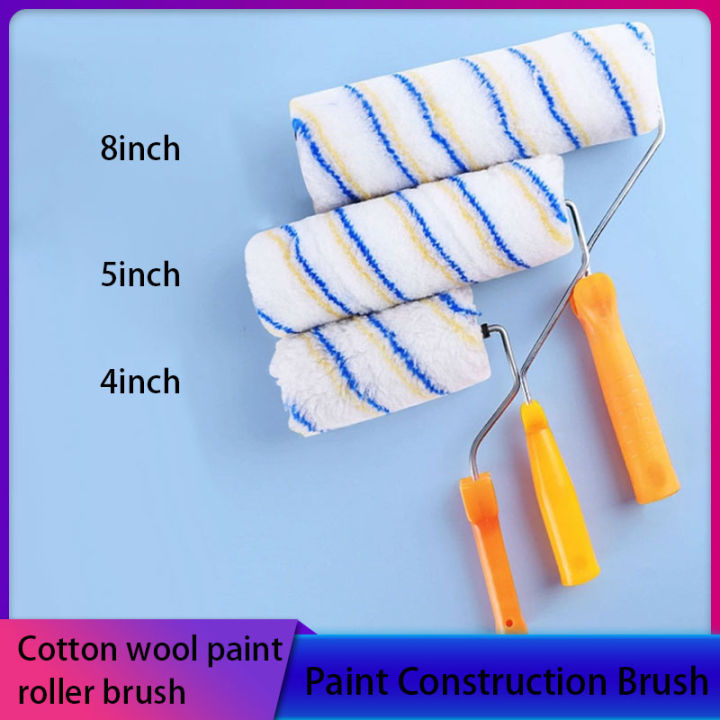 Cotton Thread Long Hair paint Roller Brush 4 / 5/ 8 Inch Paint Latex ...