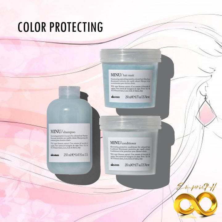 Davines Minu | Color Retention Shampoo Conditioner Hair Mask & Hair ...