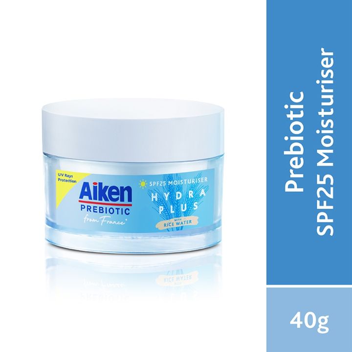 AIKEN Prebiotic Hydra Plus SPF25 Moisturiser 40g Protect Skin From UV ...