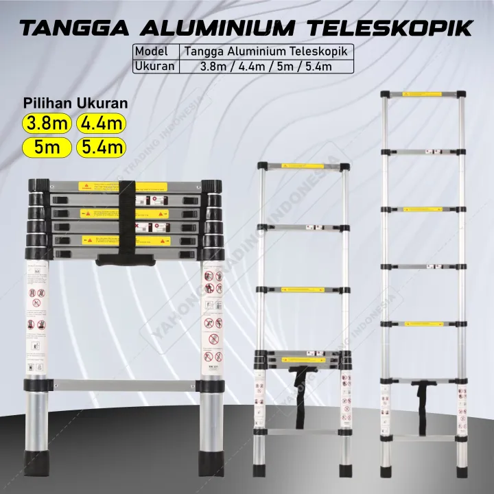 Tangga Teleskopik Tangga Susun Telescopic Aluminium | Lazada Indonesia