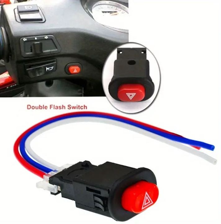 Motorcycle Hazard Switch On/Off Hazard Button Switch Universal Motor ...