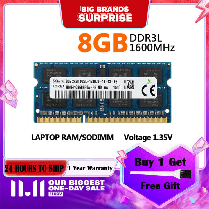 Hynix 8GB DDR3L 1600MHz RAM 2Rx8 PC3L-12800S หน่วยความจำแล็ปท็อป SODIMM 204Pin 1.35V หน่วยความจำ ...