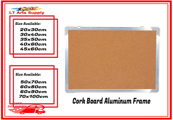 Cork board / bulletin board aluminum frame | Lazada PH