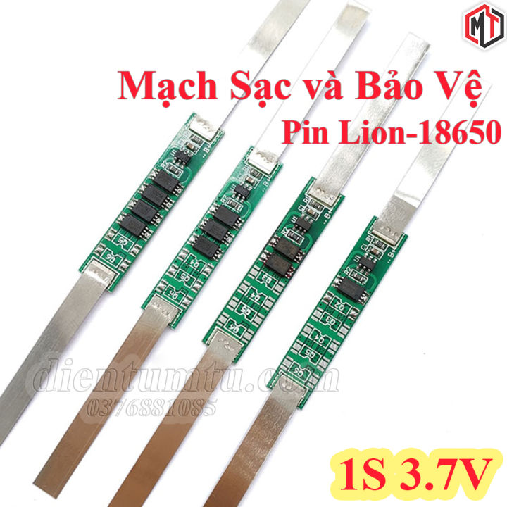 Mạch Sạc và Bảo Vệ Pin 1S 3.7V dùng cho Pin Lithium - Li-ion - 18650 ...