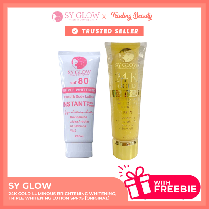 SY GLOW 24K GOLD LUMINOUS BRIGHTENING WHITENING , TRIPLE WHITENING ...