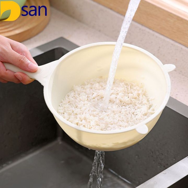 Dsan Kitchen Washing Rice Sieve Rice Washing Bowl With Handles Fine ...
