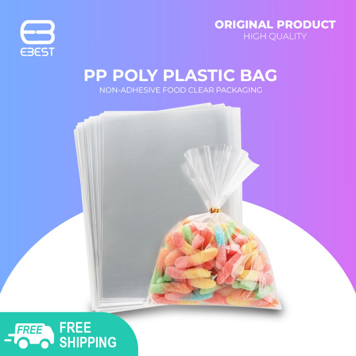 PP Poly Plastic Bag Non-Adhesive Food Clear Packaging Pouch | Lazada PH