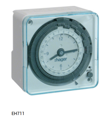Hager EH711/EHN711/Q24TH (REPLACEMENT FOR EH-711) 16A 24hrs Analog Time ...
