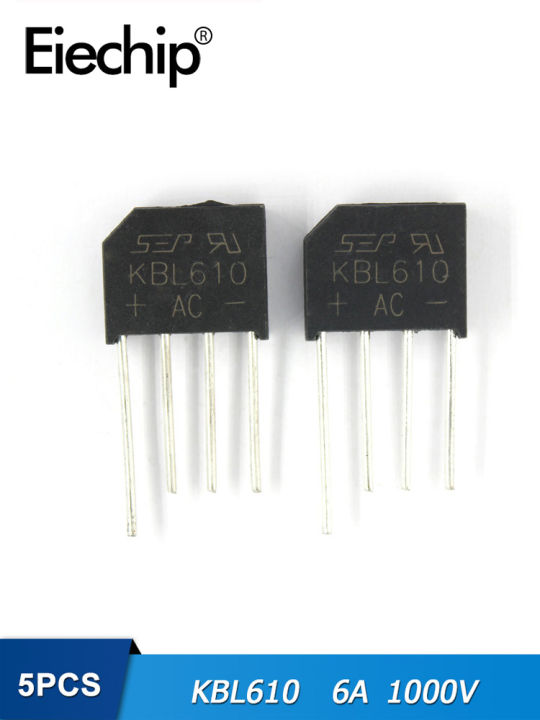 5ชิ้น/ล็อต KBL610 6A 1000V ไดโอดวงจรเรียงกระแสแบบสะพาน | Lazada.co.th