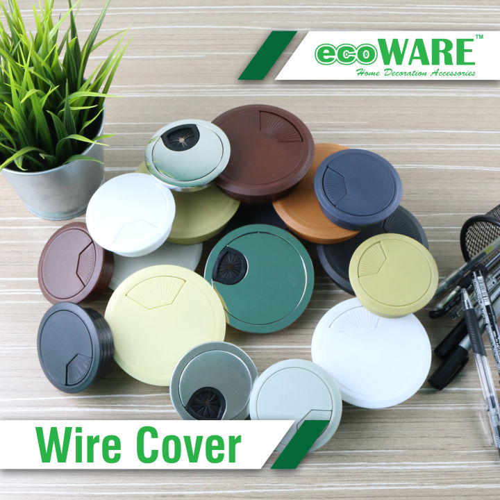 ecoWARE Round Desk Grommet Cable Hole Cover For Office Table Cable Wire ...