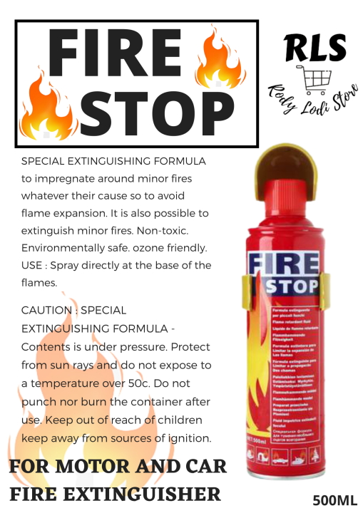 Car And Motorcycle Fire Extinguisher - With Stand Portable Fire Stop ...