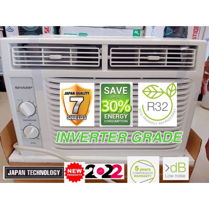 Sharp window type aircon 0.5Hp inverter grade refrigerant R32 | Lazada PH