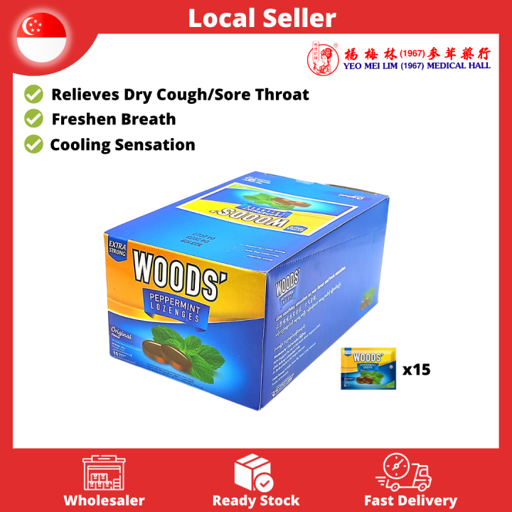 Woods Lozenges 15 Packs x 15g for Cough | Sore Throat | Sweet | Candy ...