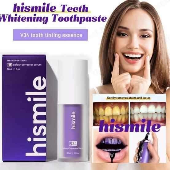 Hi Smile Ease Toothpaste Violet Correct Whitening Teeth Tartar Plaque ...