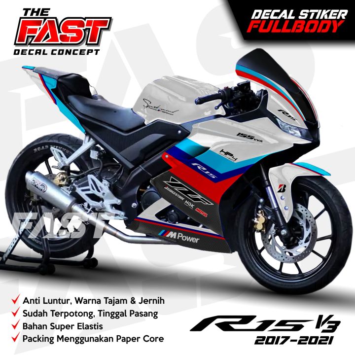 PRODUK TERBARU Decal R15 V3 Full Body BMW Stiker R15 V3 Full Body Dekal ...