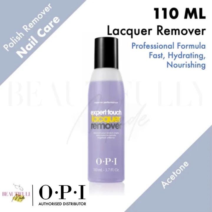 OPI Expert Touch Lacquer Remover 110ml - With Acetone • Removes Nail ...