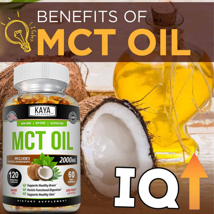 MCT Oil Supplement to improve focus and brain health, gain extra energy ...