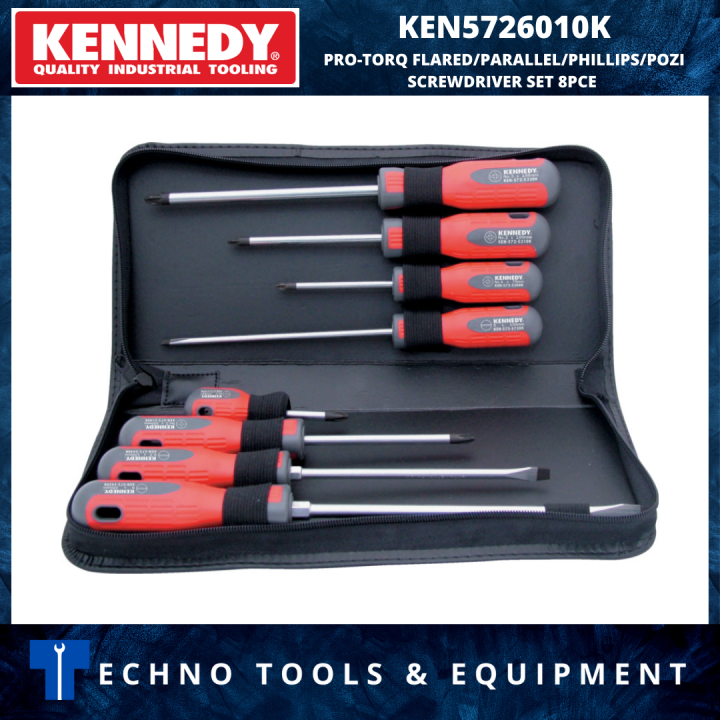 KENNEDY KEN5726010K PRO-TORQ FLARED/PARALLEL/PHILLIPS/POZI SCREWDRIVER ...