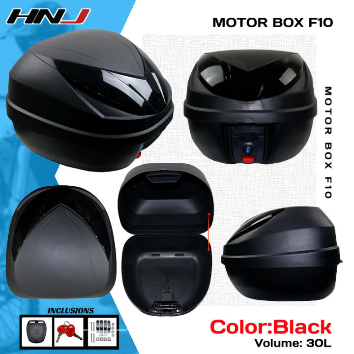 Motorcycle Touring HNJ F10 Top Box Tail Trunk Luggage Box 30L | Lazada PH