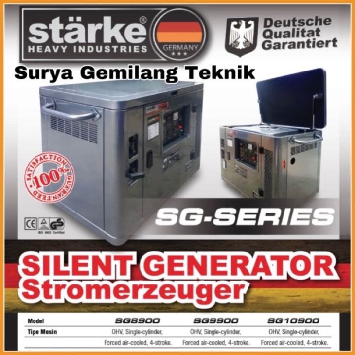 Mesin Genset Silent 10 KVA 7500 Watt. Starke SG 10900 Generator ...