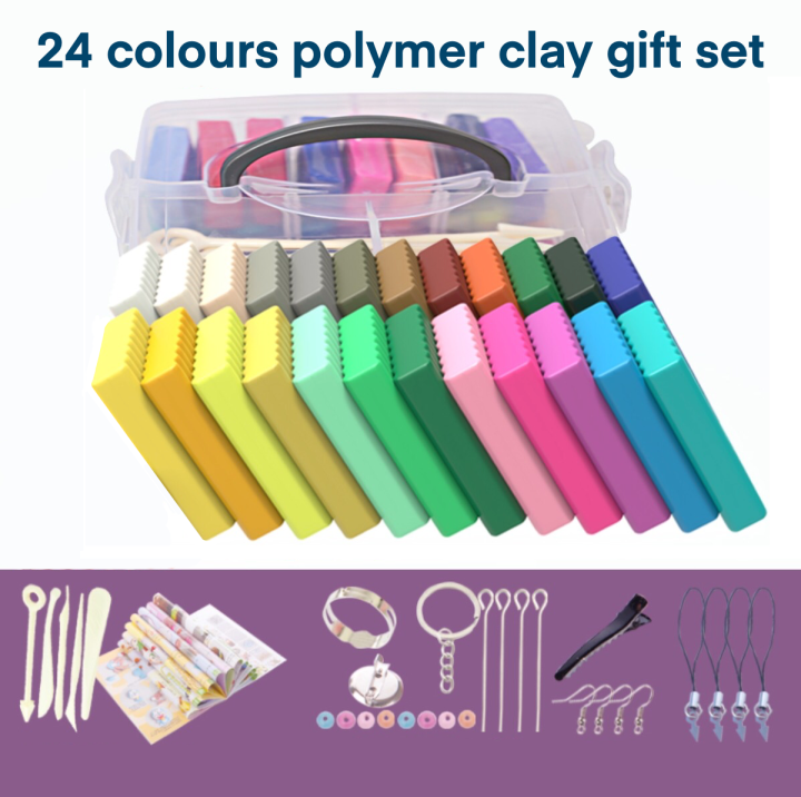 [READY STOCK] High Quality 24/32 Colours Oven Bake Polymer Clay DIY ...