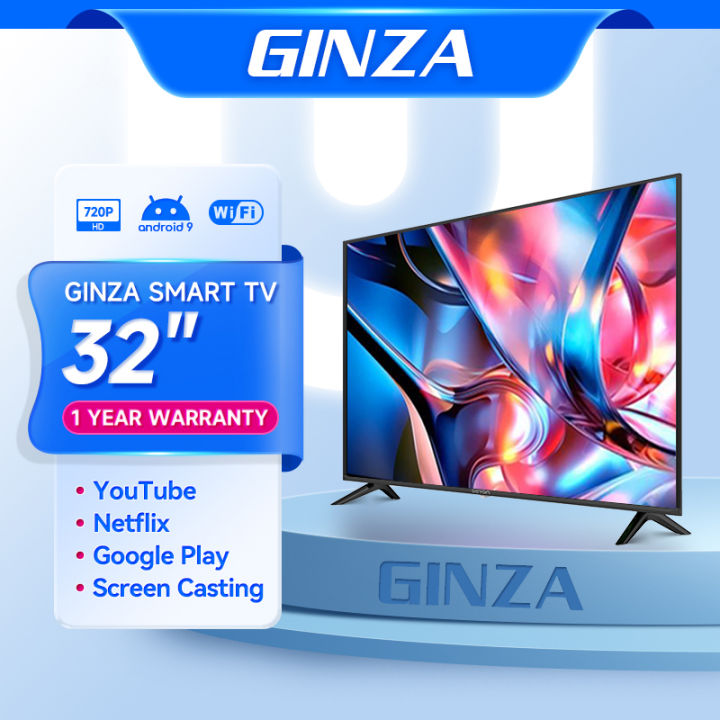 GINZA Smart TV 32 Inches HD LED TV Android TV Flat Screen Smart TV | Lazada PH