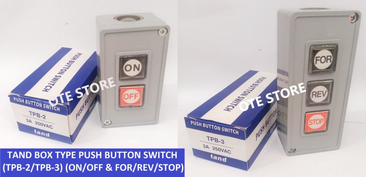 TAND BOX TYPE PUSH BUTTON SWITCH (TPB-2/TPB-3) (ON/OFF & FOR/REV/STOP ...