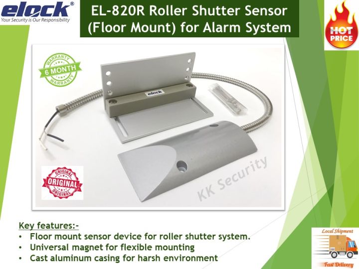 Elock Brand EL-820R Roller Shutter Sensor (Floor Mount) for Alarm ...