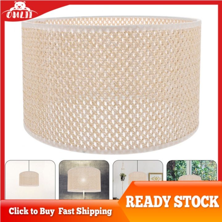 OULII 1Pc 22cm/33cm E27 Modern Style Woven Lampshade Elegant Table Lamp ...