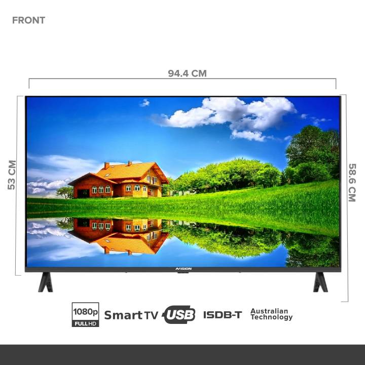 Avision 42 Inch Smart Android FHD LED TV w/ Built-in Netflix, Youtube ...