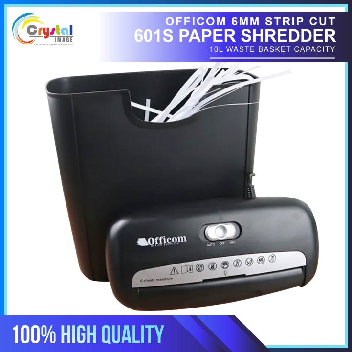 OFFICOM 601S Portable Paper Shredder Machine Automatic 220v Heavy Duty ...