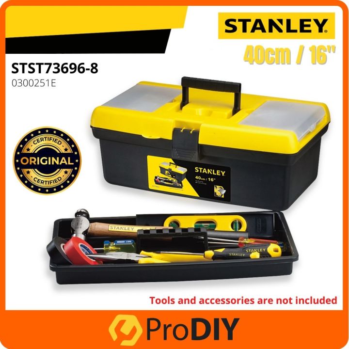 ORIGINAL STANLEY Tool Box 40cm/16" Hand Tools Slide-in Organizer Kotak Simpan Alat Tukang ...