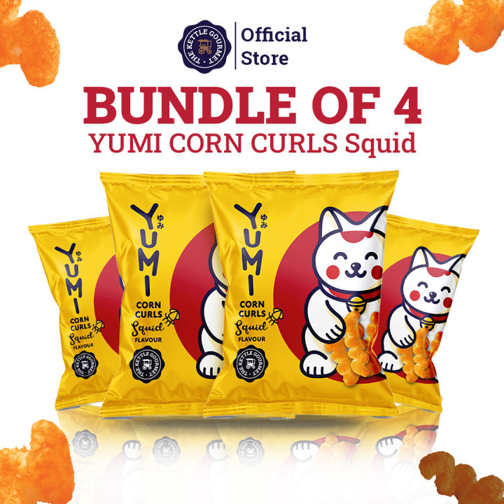 The Kettle Gourmet YUMI Squid Corn Curls 20g (Bundle of 4/9/15) | Lazada
