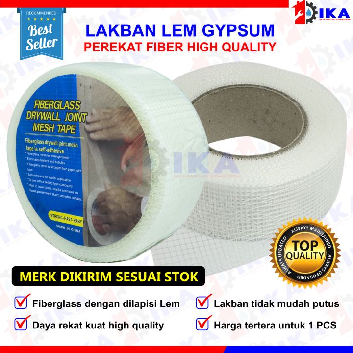 LAKBAN LEM GYPSUM GIPSUM ISOLASI KAIN KASA FIBER TAPE 1" DAN 2" TEBAL ...