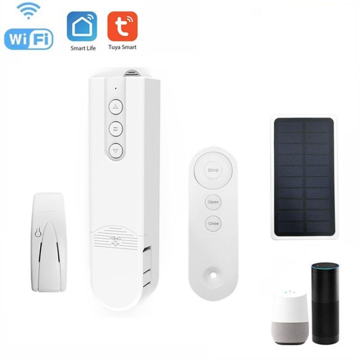Tuya Smart WIFI Solar Panel Automatic Electric Roller Shutter Shadows ...