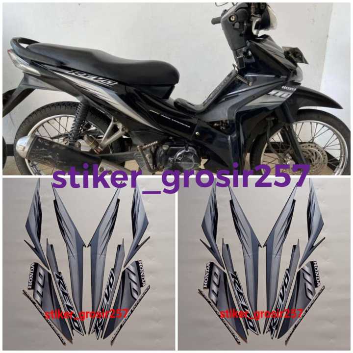 STIKER STRIPING LIS POLET BODY MOTOR REVO ABSOLUTE STD 110 2009 HITAM ...