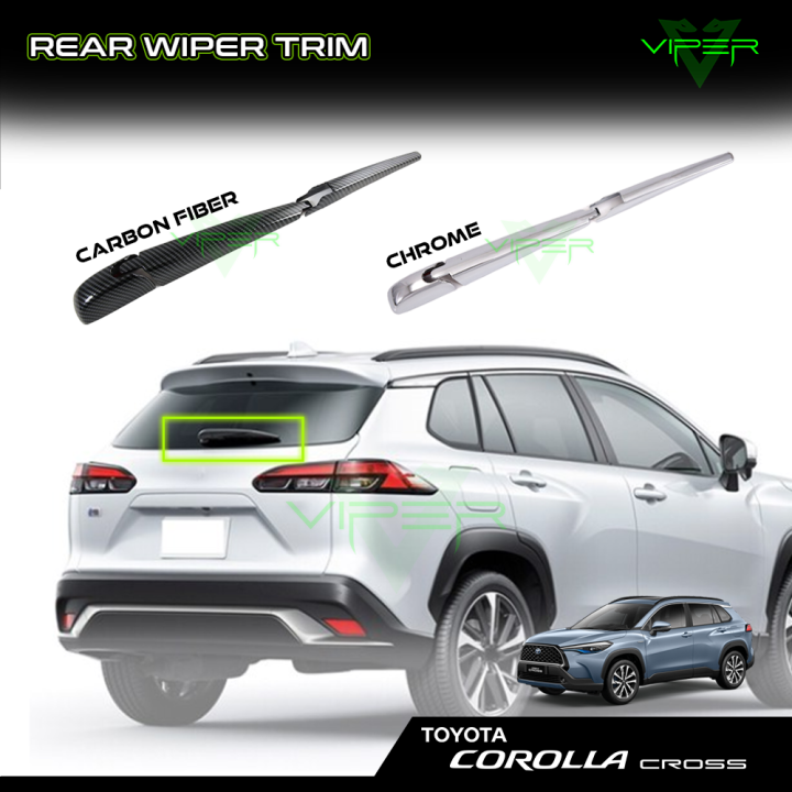 Toyota Corolla Cross CARBON CHROME Rear Wiper Trim Cover Bodykit ...