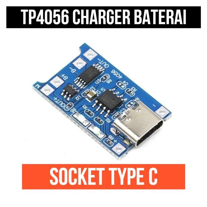 TP4056 Type C Tipe TP 4056 USB 18650 Protek Protect Charger Module 5V ...